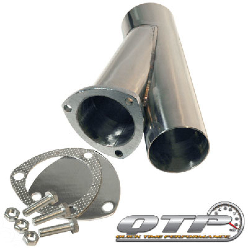 QTP 3in Weld-On QTEC Exhaust Cutout Y-Pipe – Evolved Tuning