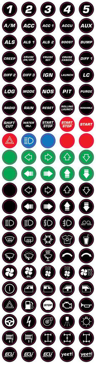 REPLACEMENT KEY INSERTS AND STICKER SHEET FOR CAN KEYBOARD – Evolved Tuning